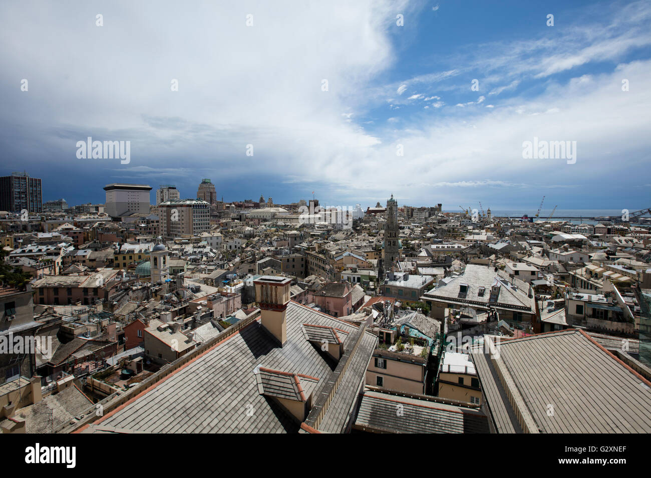 Genoa (Genova) Skyline, Italy Stock Photo - Alamy