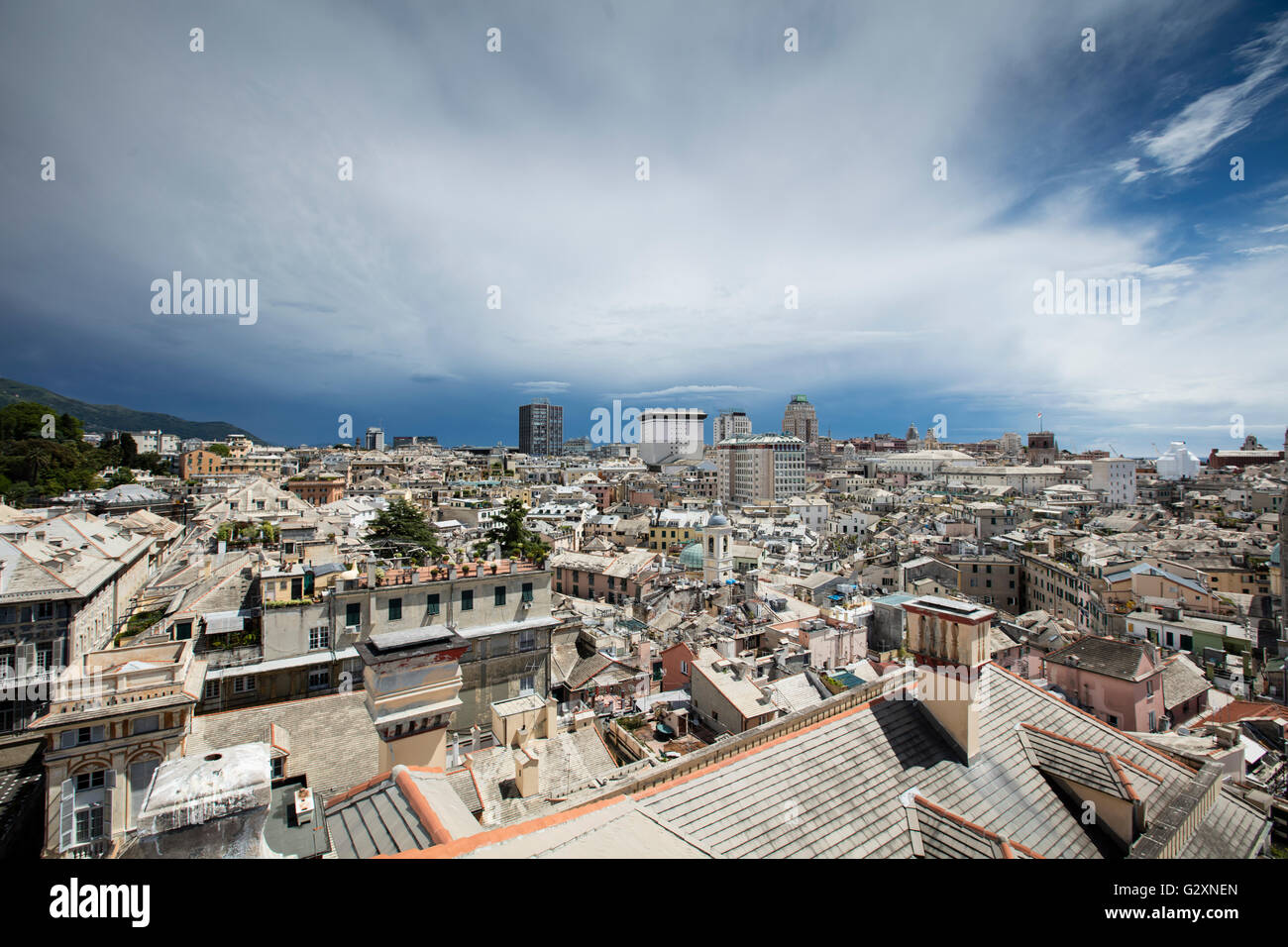 Genoa (Genova) Skyline, Italy Stock Photo - Alamy