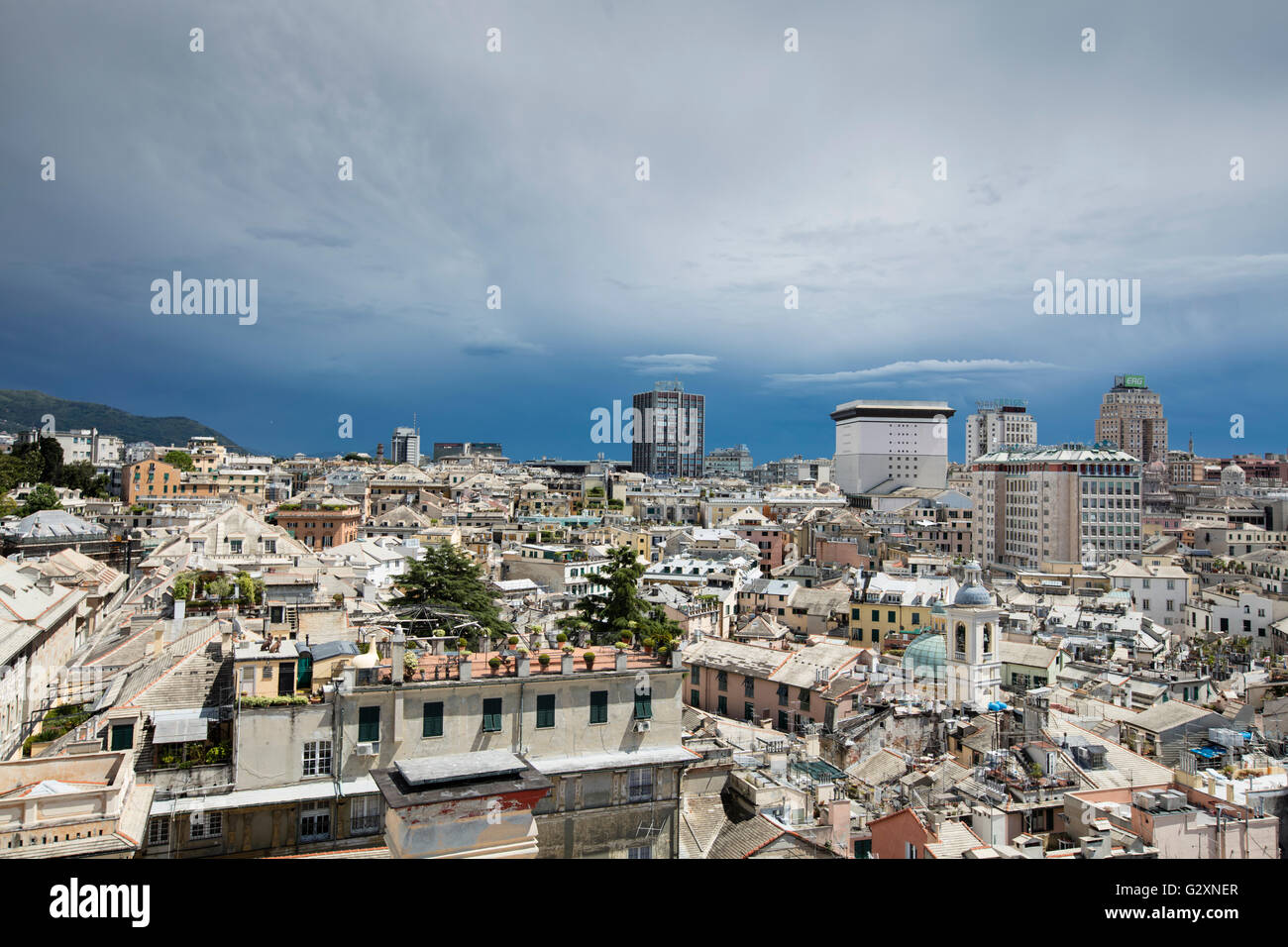 Genoa (Genova) Skyline, Italy Stock Photo - Alamy