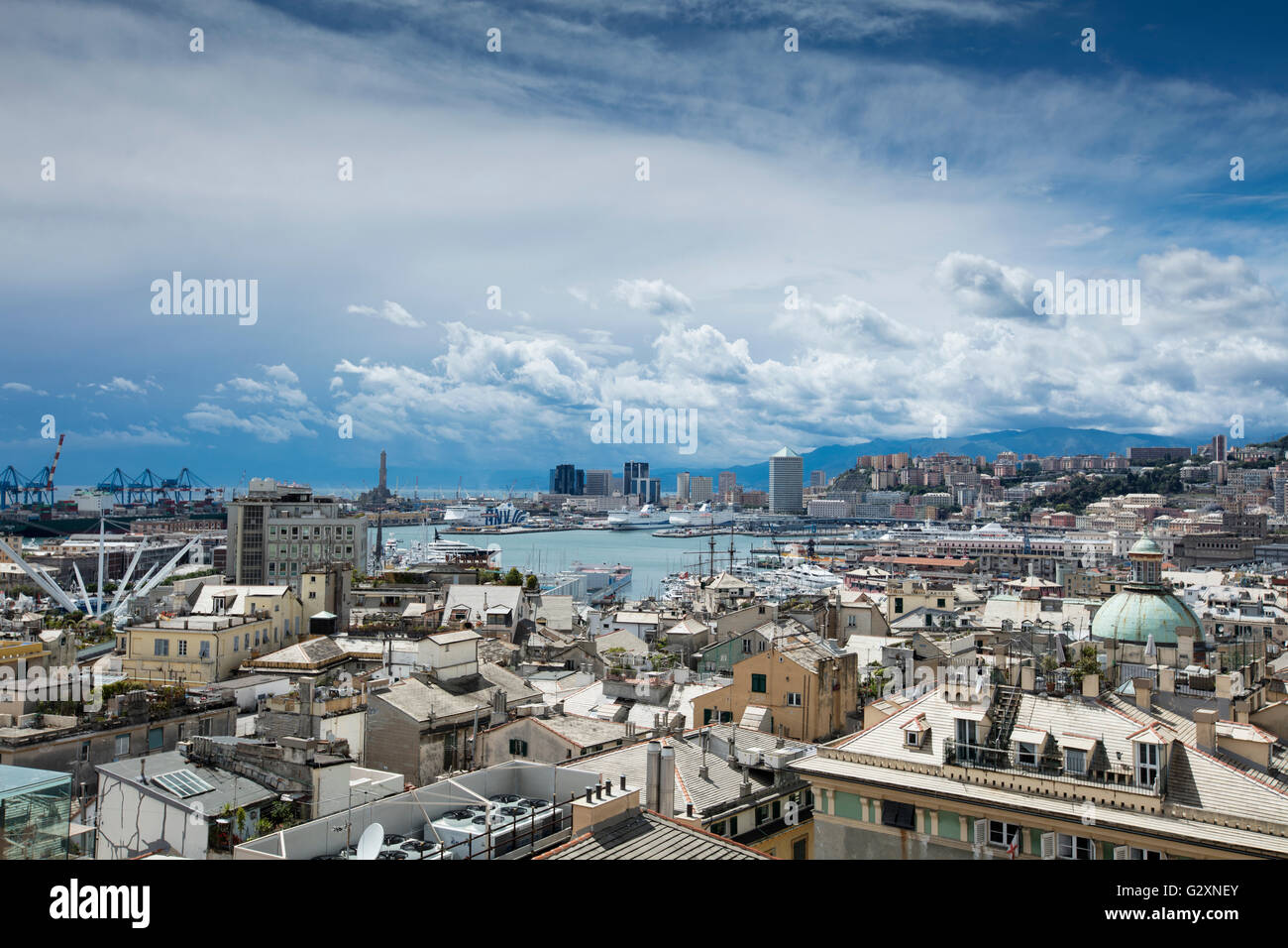 Genoa (Genova) Skyline, Italy Stock Photo - Alamy
