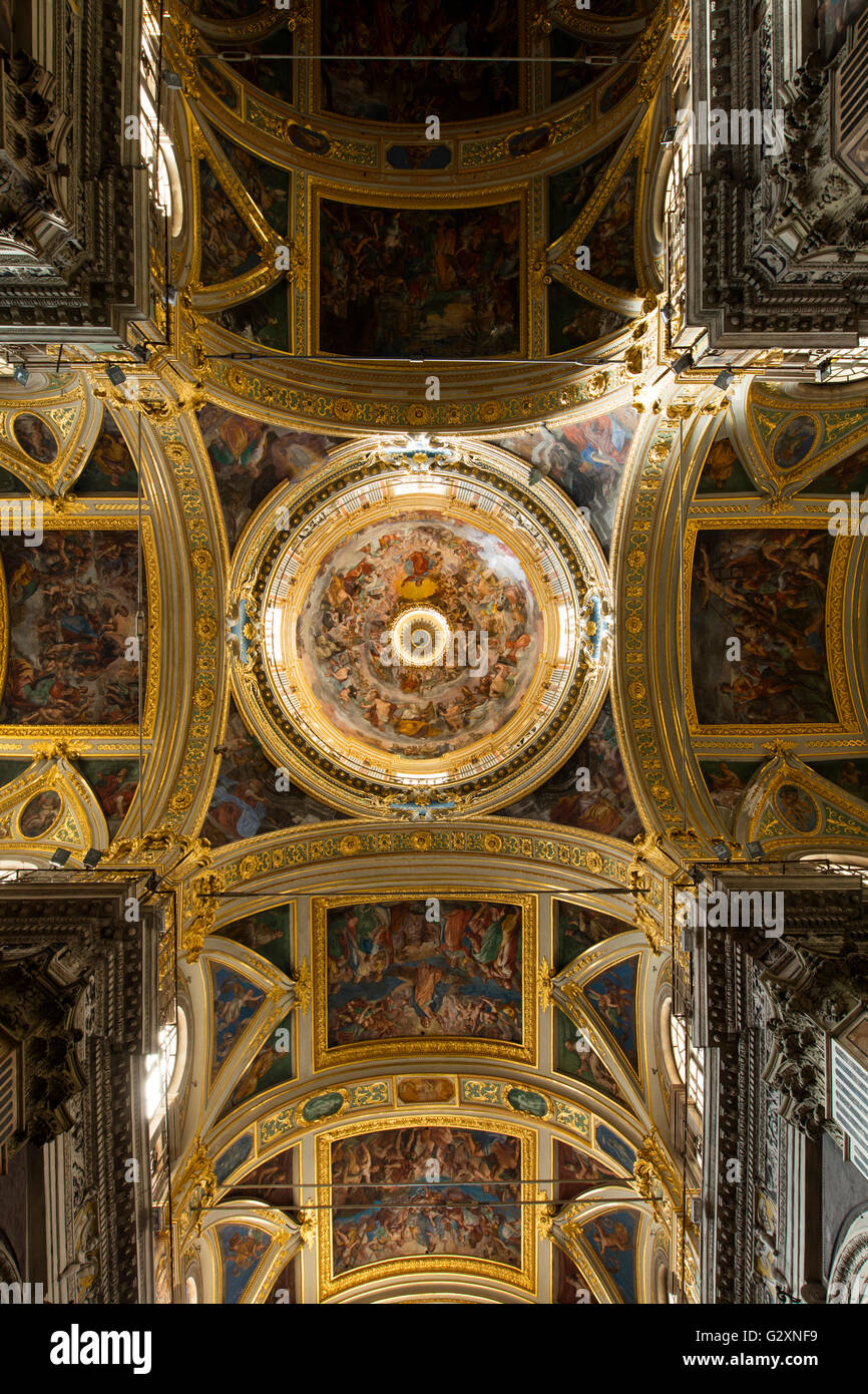 Ceiling Paintings in the Chiesa del Gesu (Church of Jesus) in Genoa ...