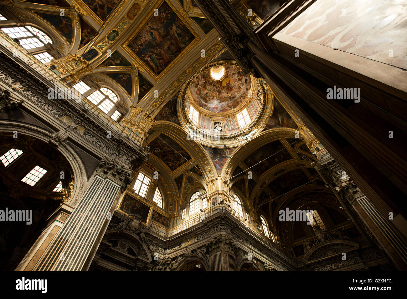 Ceiling Paintings in the Chiesa del Gesu (Church of Jesus) in Genoa ...