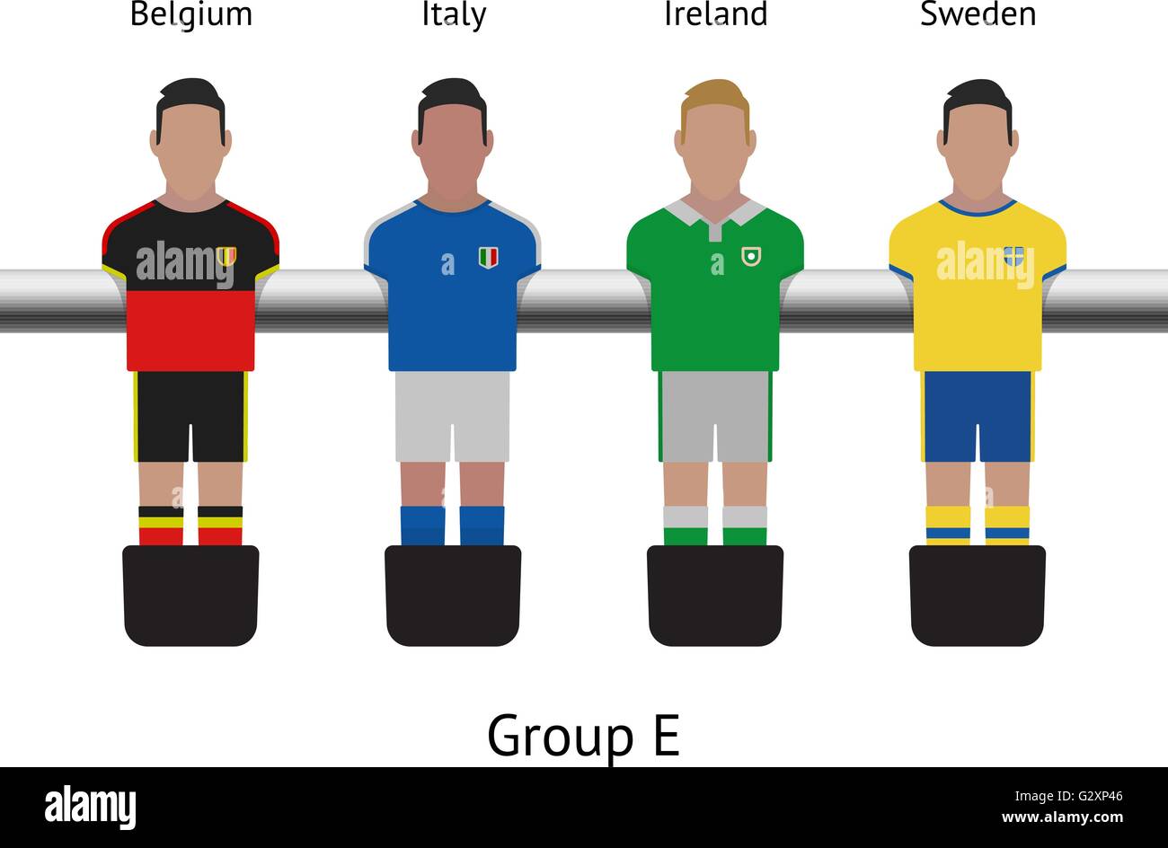 Table football game. foosball soccer player set. Belgium, Italy ...