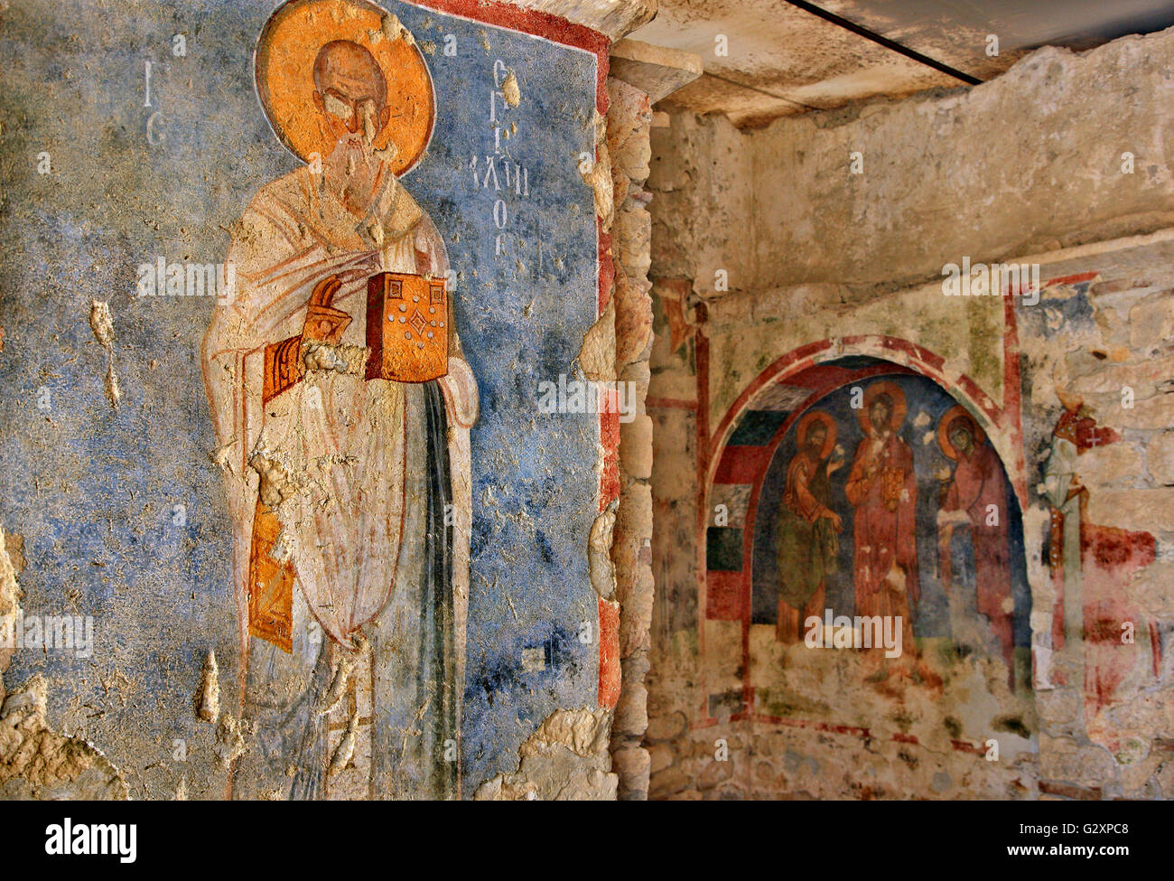 Frescoes inside the byzantine church of Saint Nicholas (Santa Claus ...