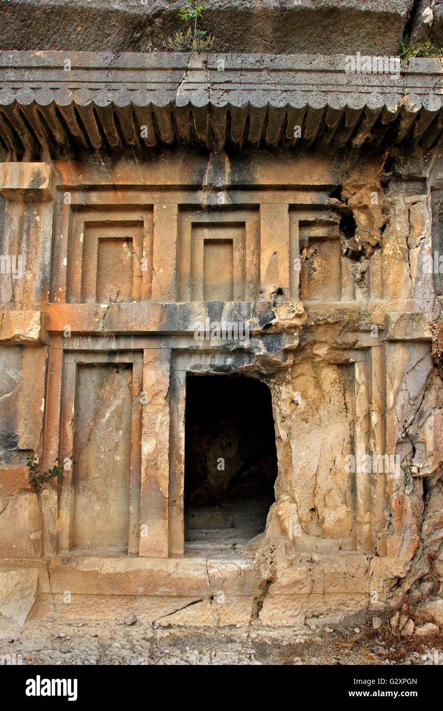 Rock carved tombs turkey hi-res stock photography and images - Alamy