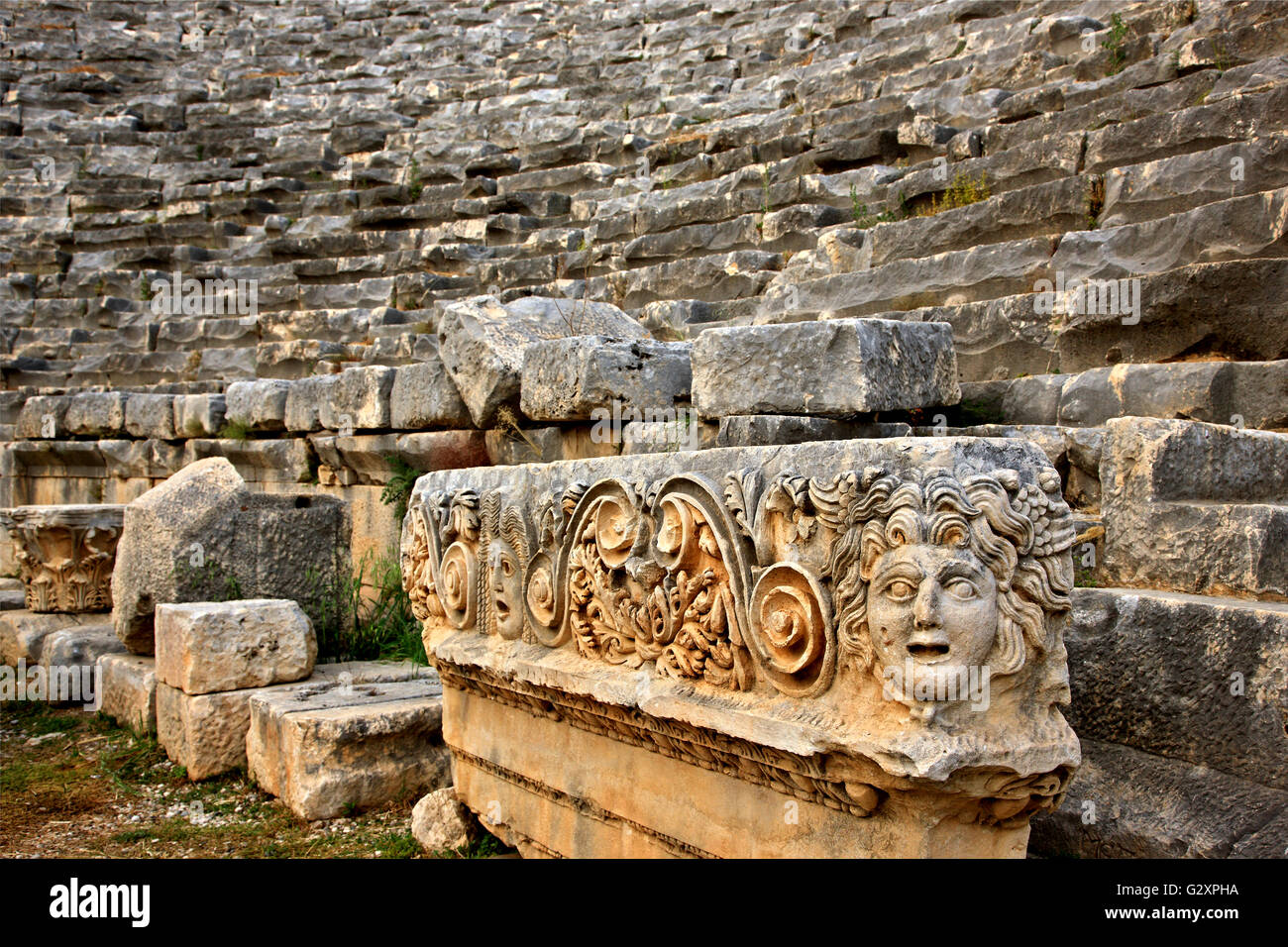 At the theater of Ancient Myra, Demre, Lycia, Antalya province, Turkey ...