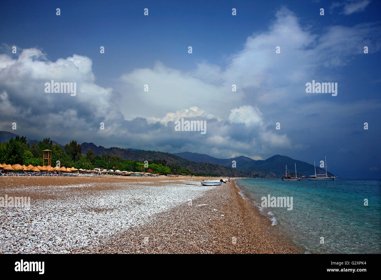 Cirali beach, on the "Lycian Way", Lycia, Antalya province, Turkey ...
