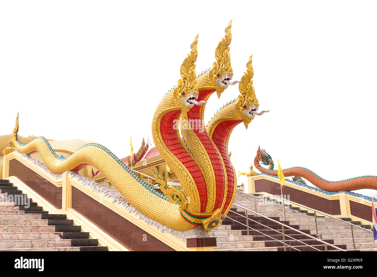 king of Naga, serpent statue On the stairway entrance Cathedral ...