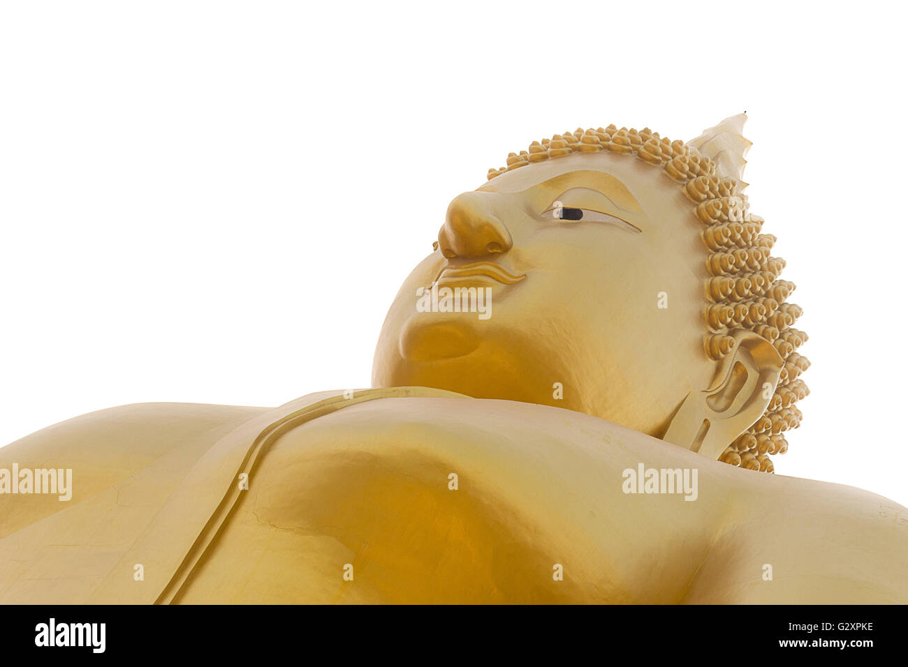 Buddha Statue, Isolated, white background Stock Photo - Alamy