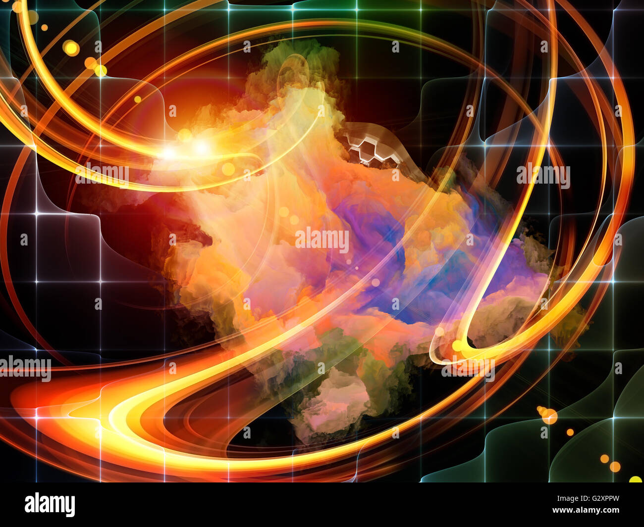 Geometry Of Virtual Space Series Artistic Abstraction Composed Of Abstract Shapes Colors And