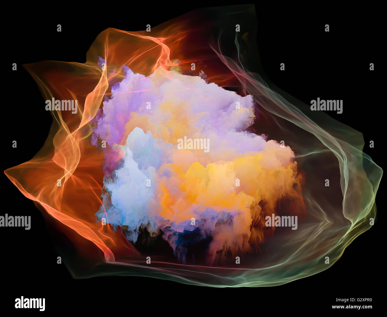 Subjective Neuron series. Composition of abstract shapes, colors and ...