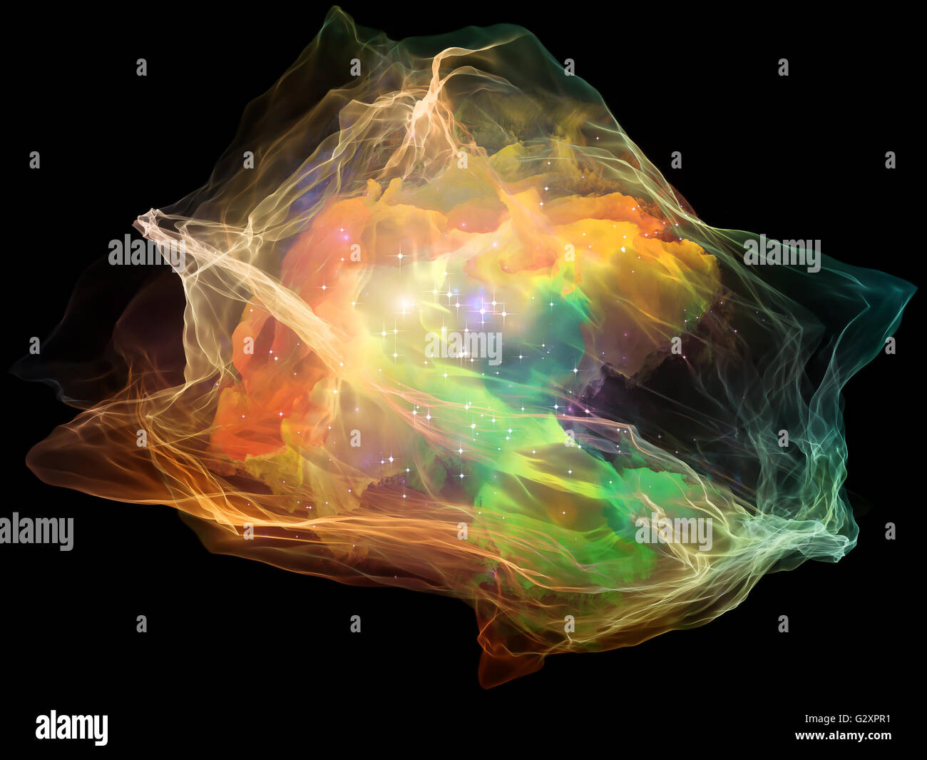 Subjective Neuron series. Backdrop of abstract shapes, colors and ...