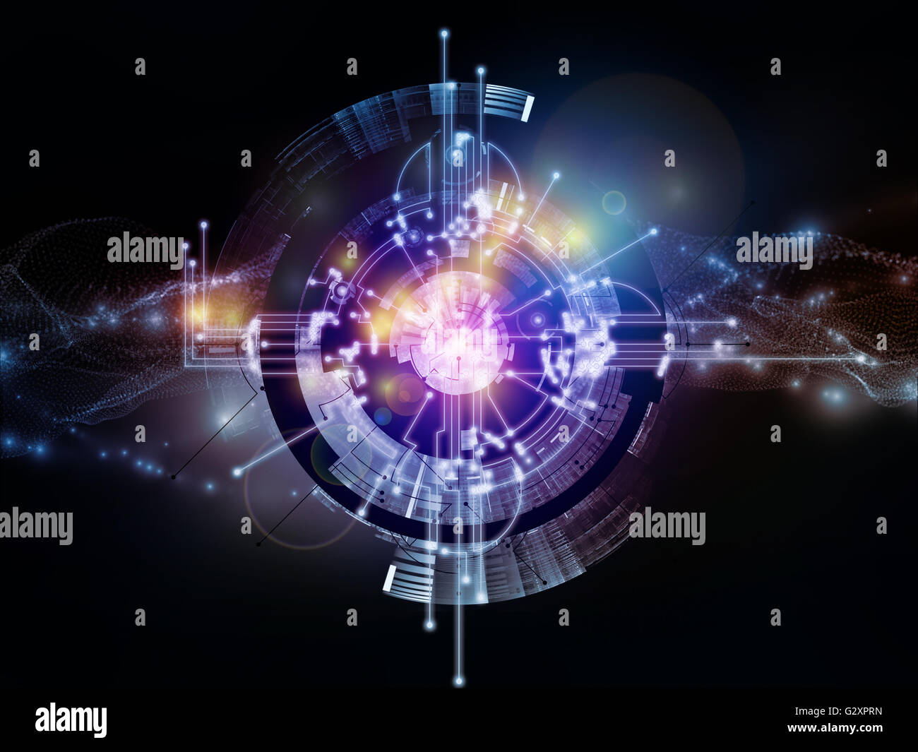 Network Unit series. Abstract design made of network circuit ...