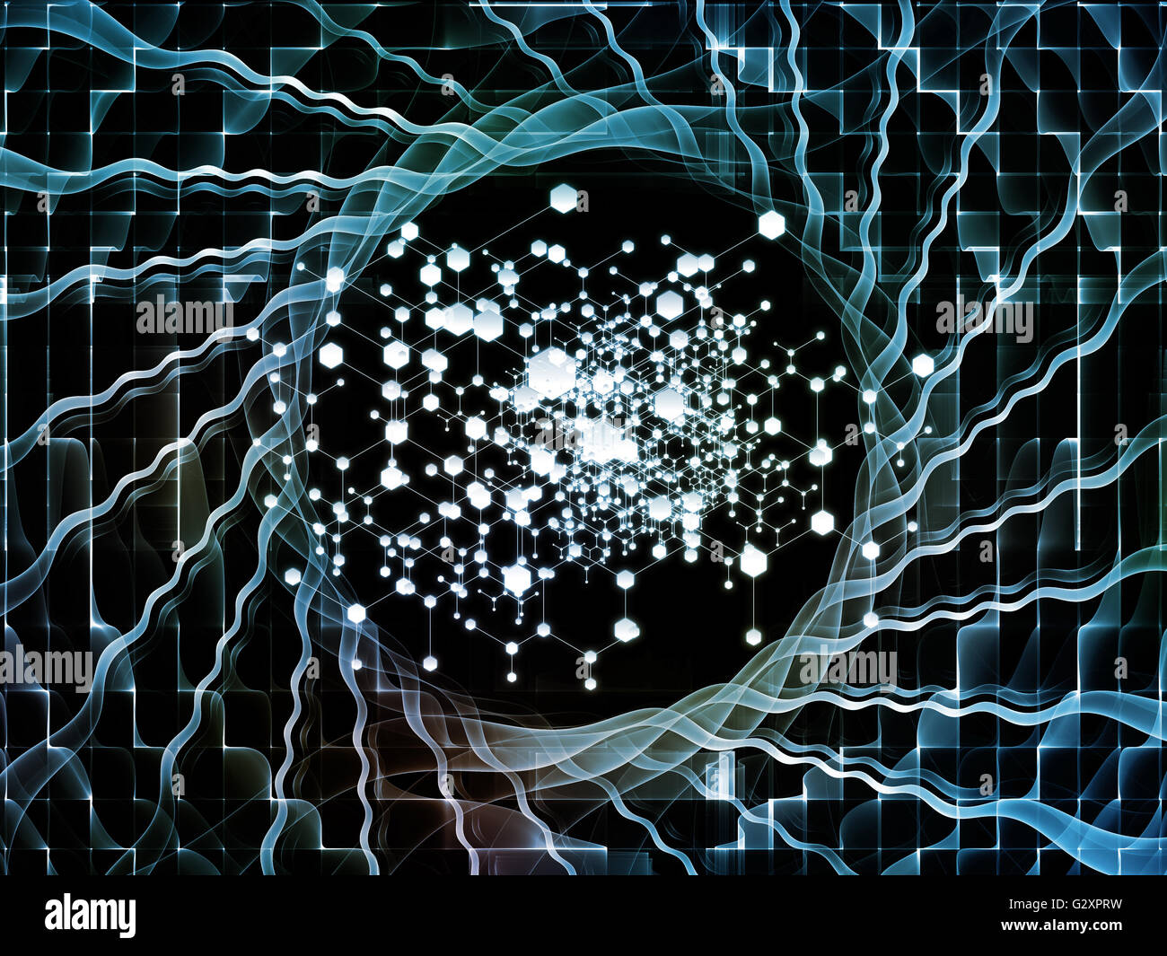 Molecular Swirl series. Design composed of molecules and technological ...