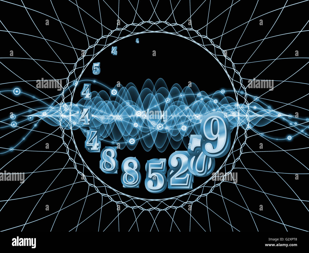 Digital Swirl series. Artistic abstraction composed of digits and ...