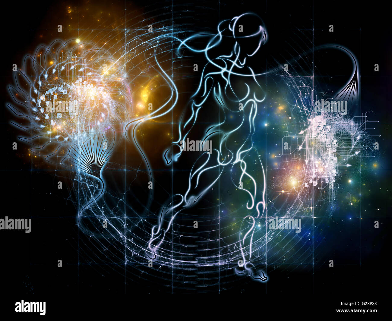 Integers Of Us series. Interplay of human lines, numbers and arrows on ...