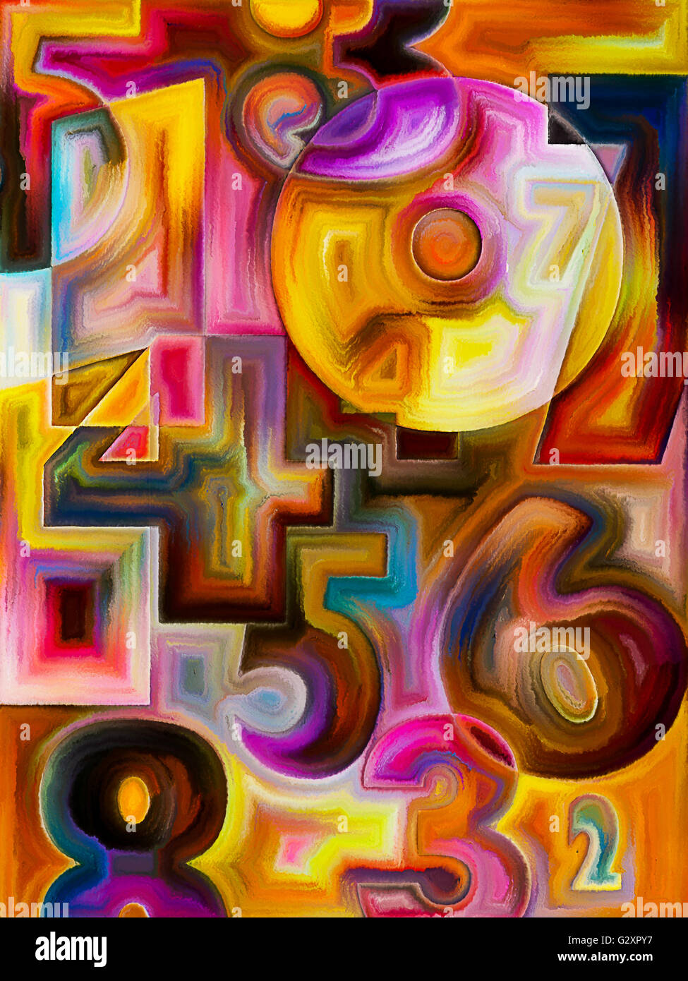 Decimal Paint series. Design composed of painted decimal digits as a ...