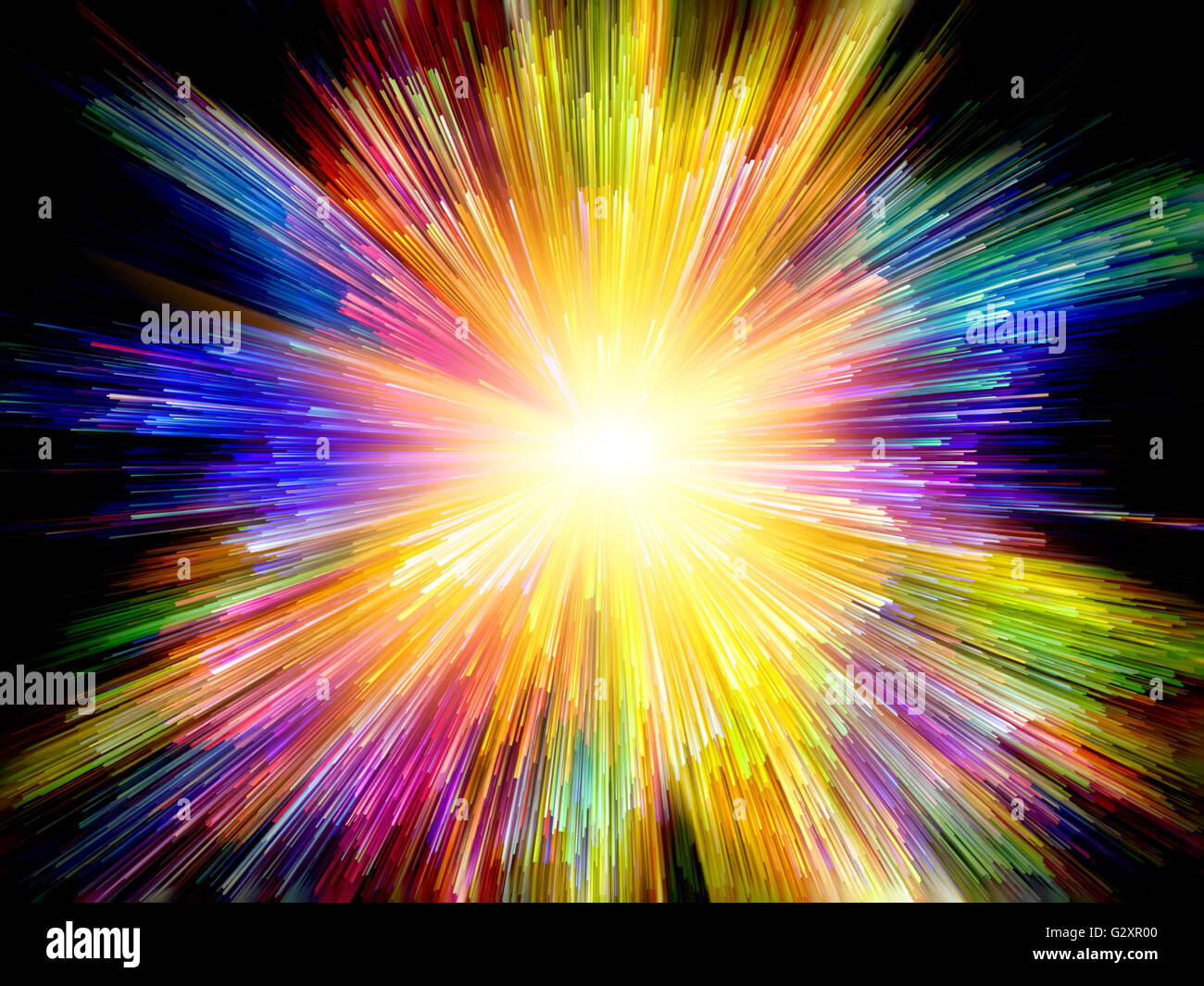 Color Explosion series. Creative arrangement of colorful streaks as a ...