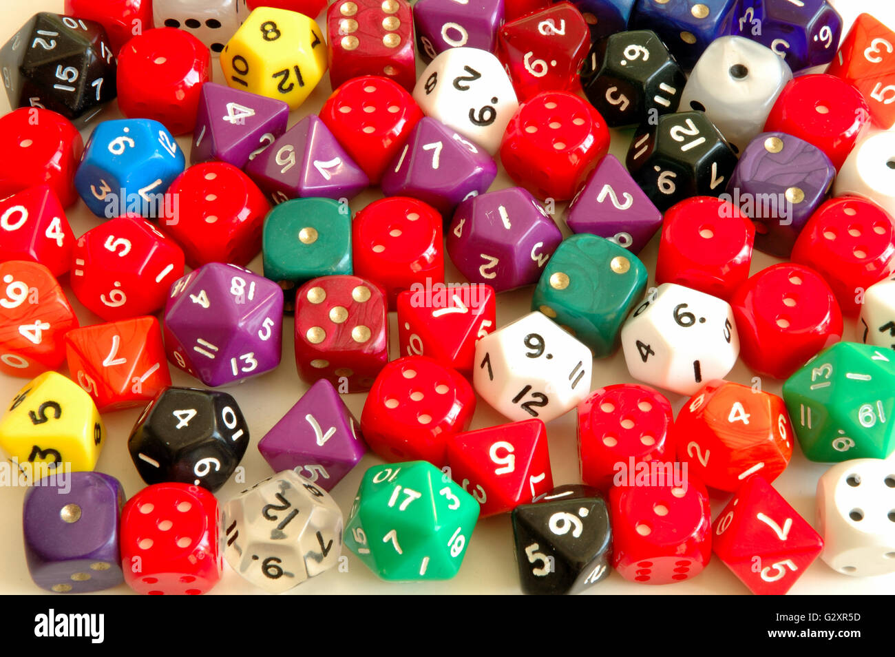 A lot of colourful game cubes Stock Photo - Alamy