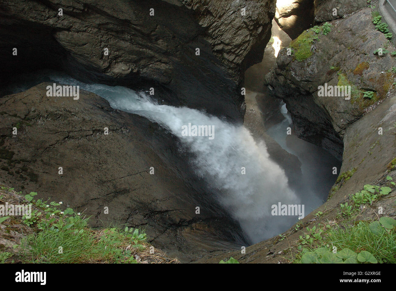 Underground waterfall Trummelbach nearbay Lauterbrunnen in Switzerland ...
