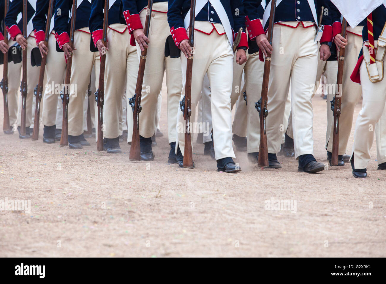 Badajoz, Spain - May 25, 2016: spanish troops during the Armed forces ...