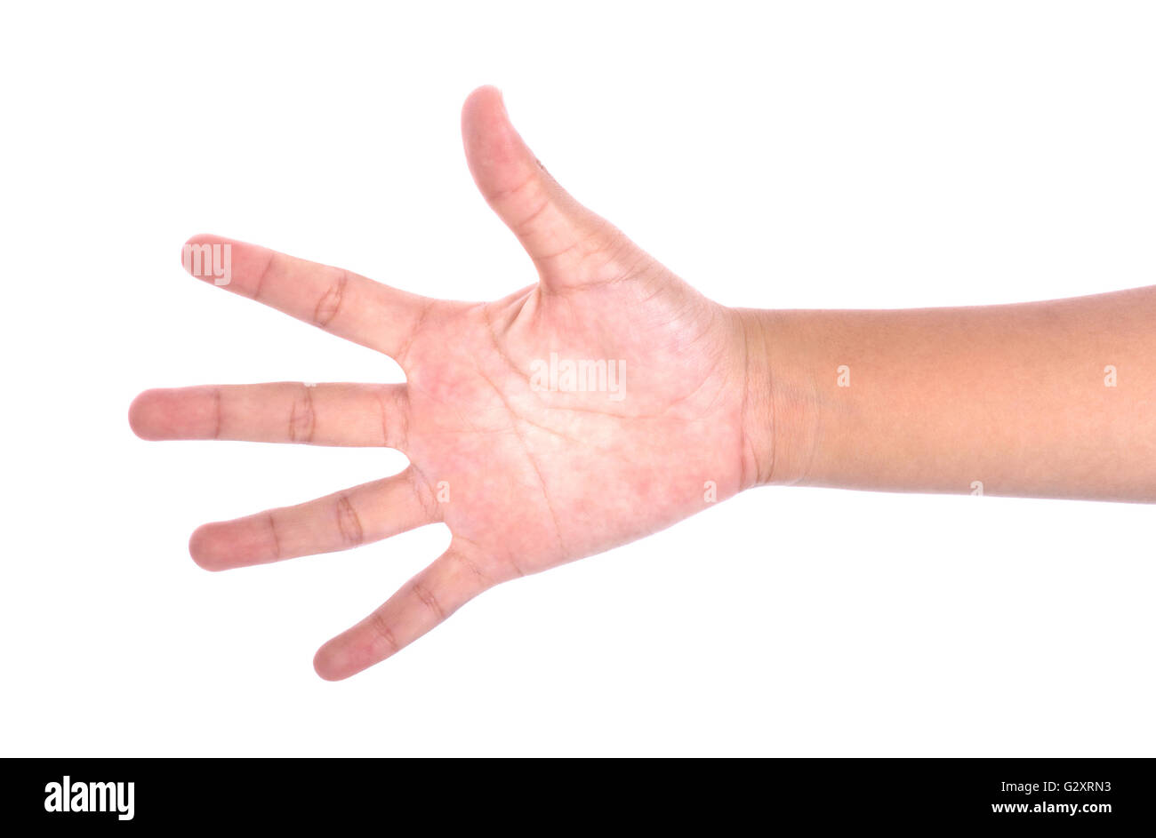 child hand on white background Stock Photo - Alamy