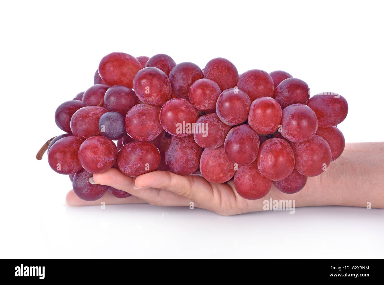 red grapes isolated on white background Stock Photo - Alamy