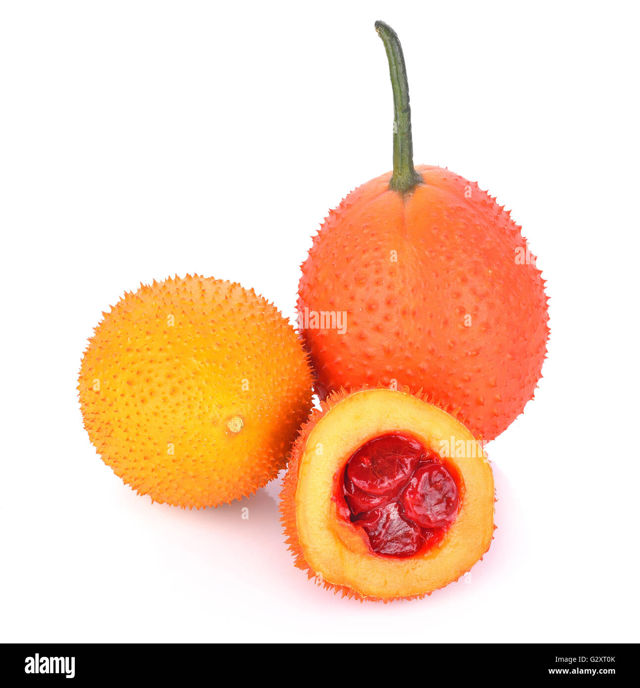 Gac fruit on white background Stock Photo - Alamy