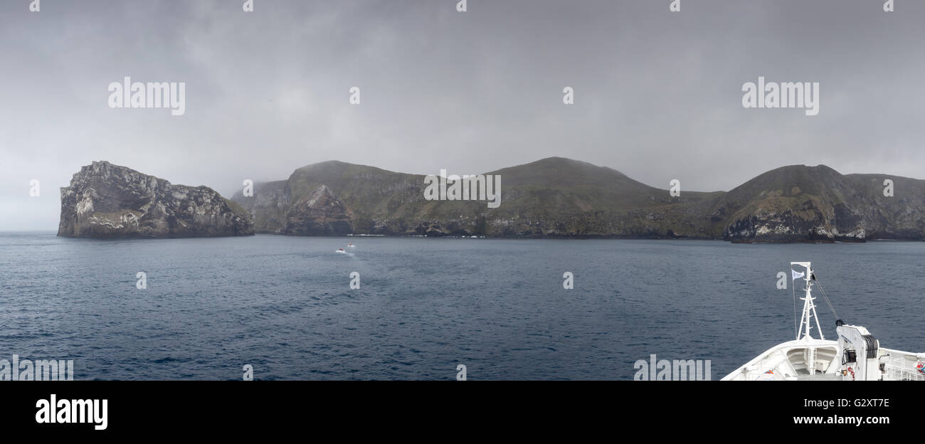 Panoramic image of Antipodes Island, New Zealand sub-Antarctic Stock ...
