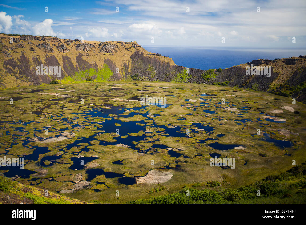 Rano Kau volcano, Easter island (Chile Stock Photo - Alamy