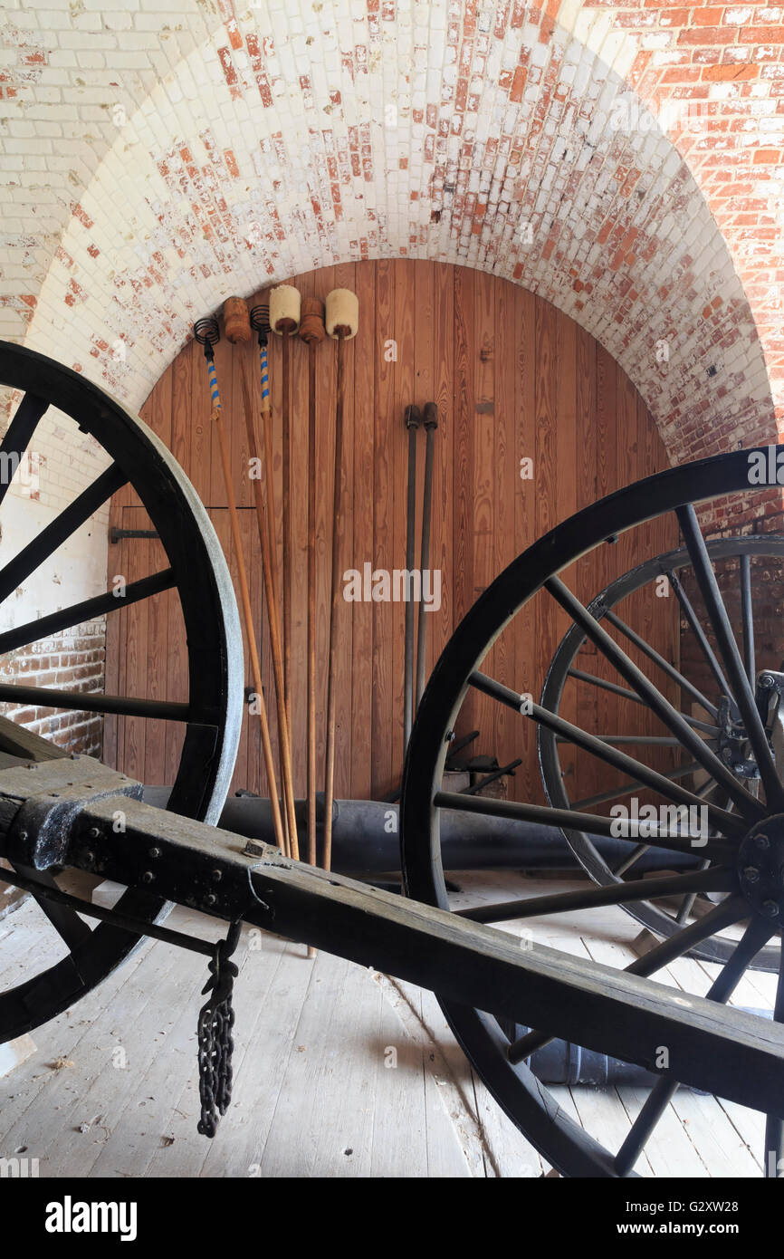 Sling carts used to move guns at Fort Pulaski, Cockspur Island, Georgia ...