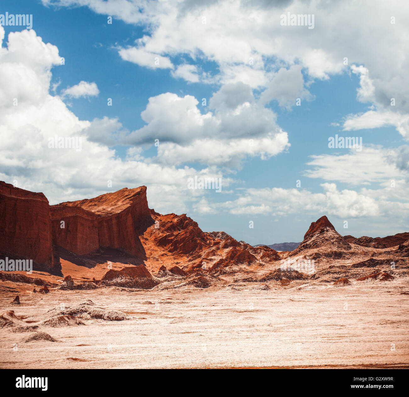 The moon in the Moon Valley in Atacama Desert, Chile Stock Photo - Alamy