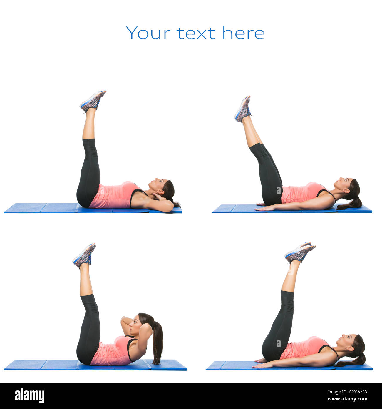 Beautiful woman making sport exercise Stock Photo - Alamy