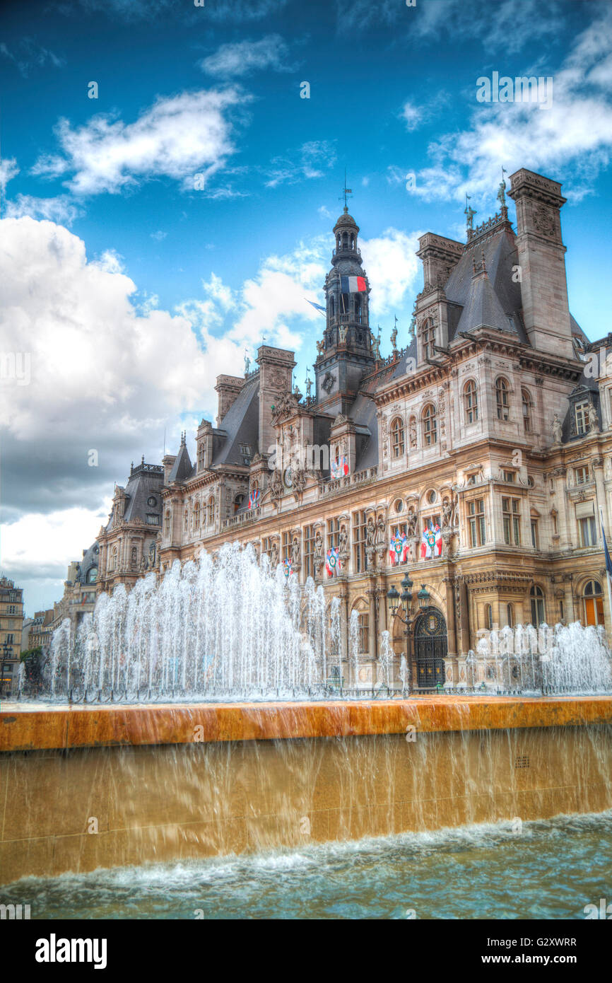 France paris city hall hi-res stock photography and images - Alamy