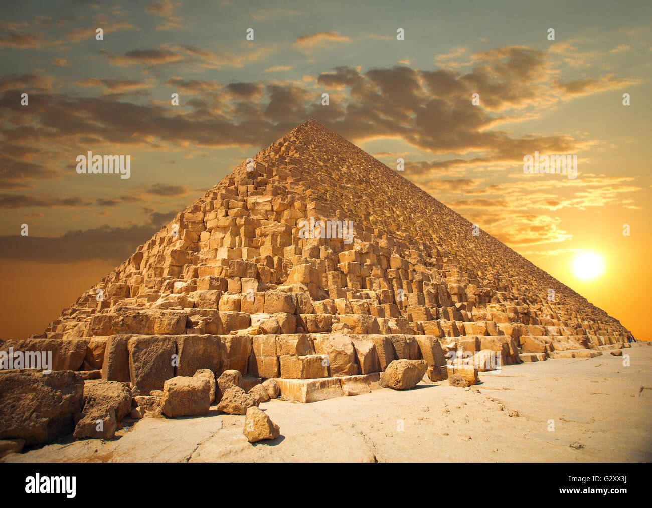 pyramids of the pharaohs in Giza. Cairo, Egypt Stock Photo - Alamy