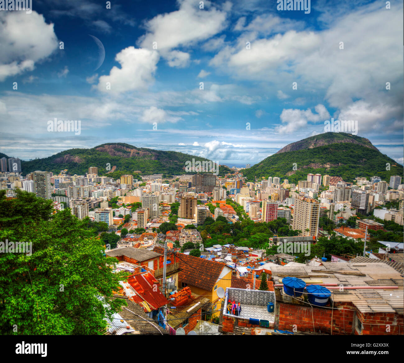 Colorful painted buildings of Favela in Rio de Janeiro Brazil Stock ...