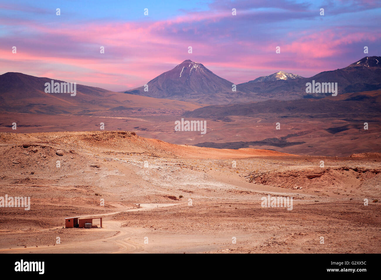 beautiful view on the volcano licancabur near San Pedro de Atacama ...