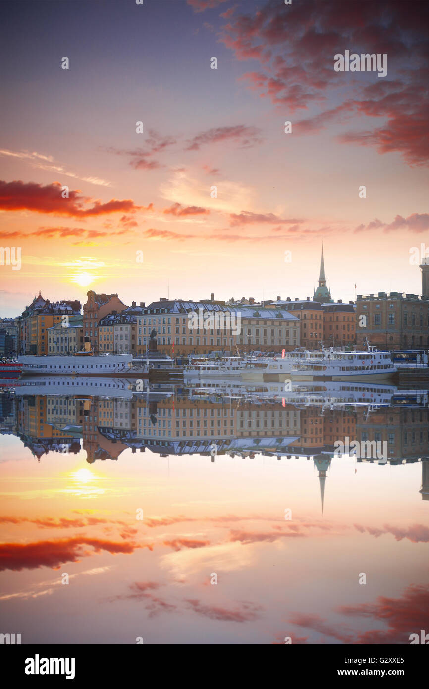 Stockholm night panoramic landmark hi-res stock photography and images ...