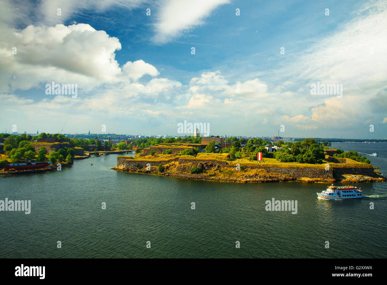Scenic summer aerial view of Suomenlinna (Sveaborg) sea fortress in ...