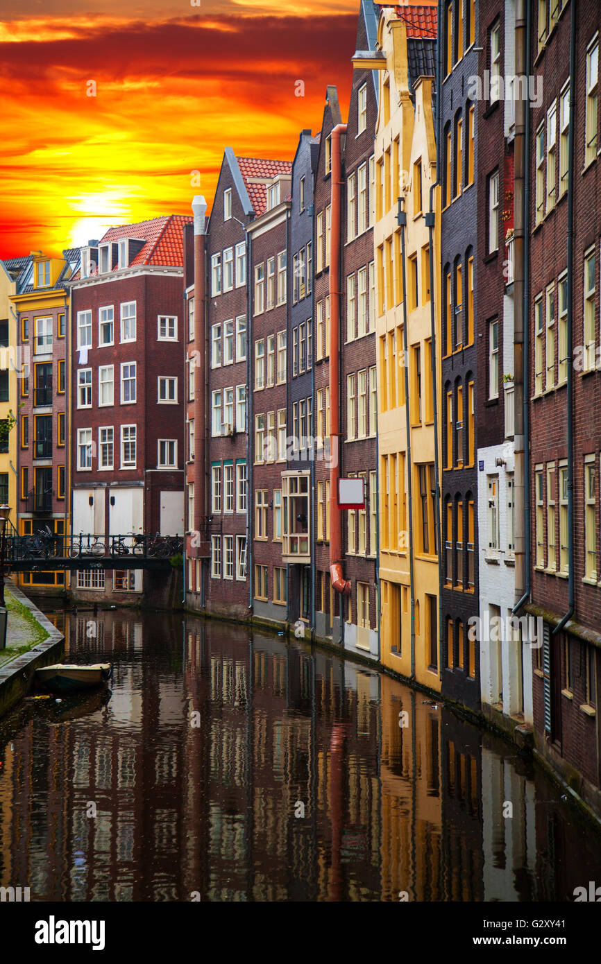 Traditional old buildings in Amsterdam, the Netherlands Stock Photo - Alamy
