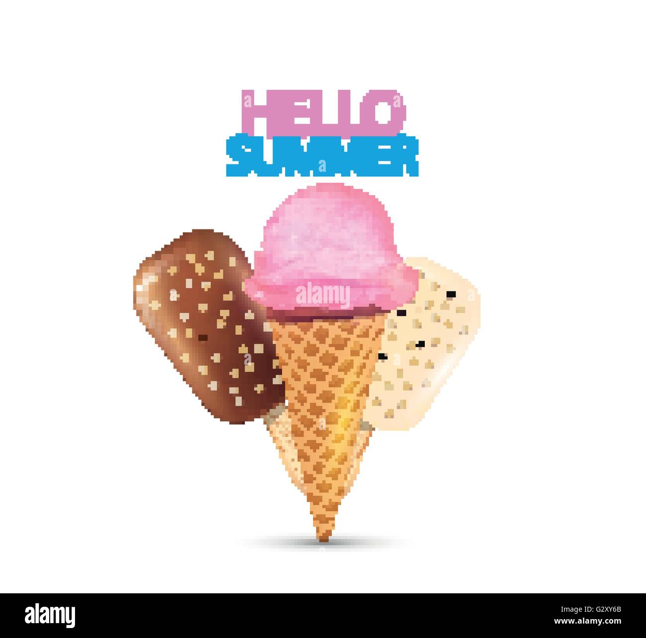 Highly detailed ice cream set. EPS 10 Stock Vector Image & Art - Alamy