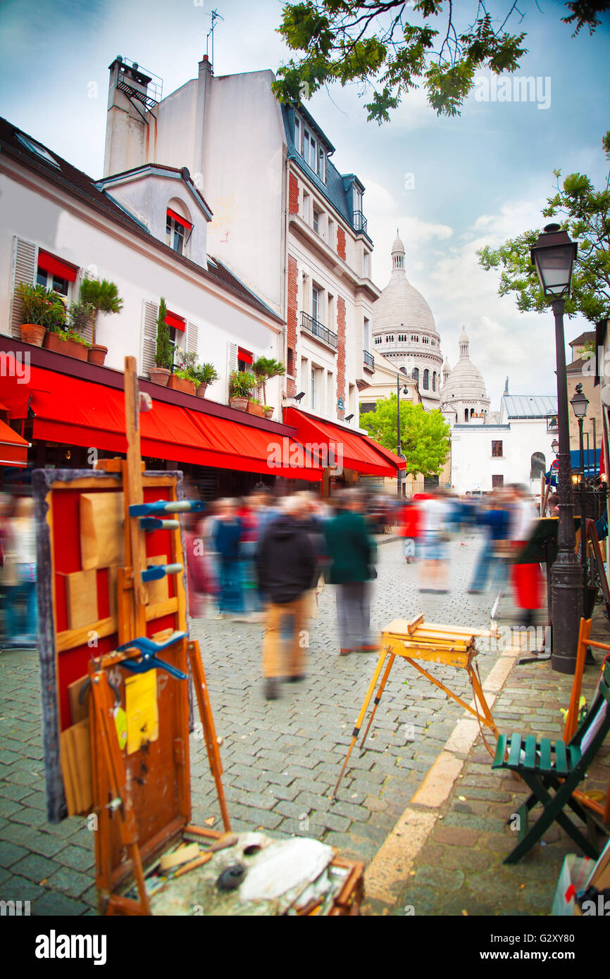 Montmartre Paris. Area artists. The French capital Stock Photo - Alamy