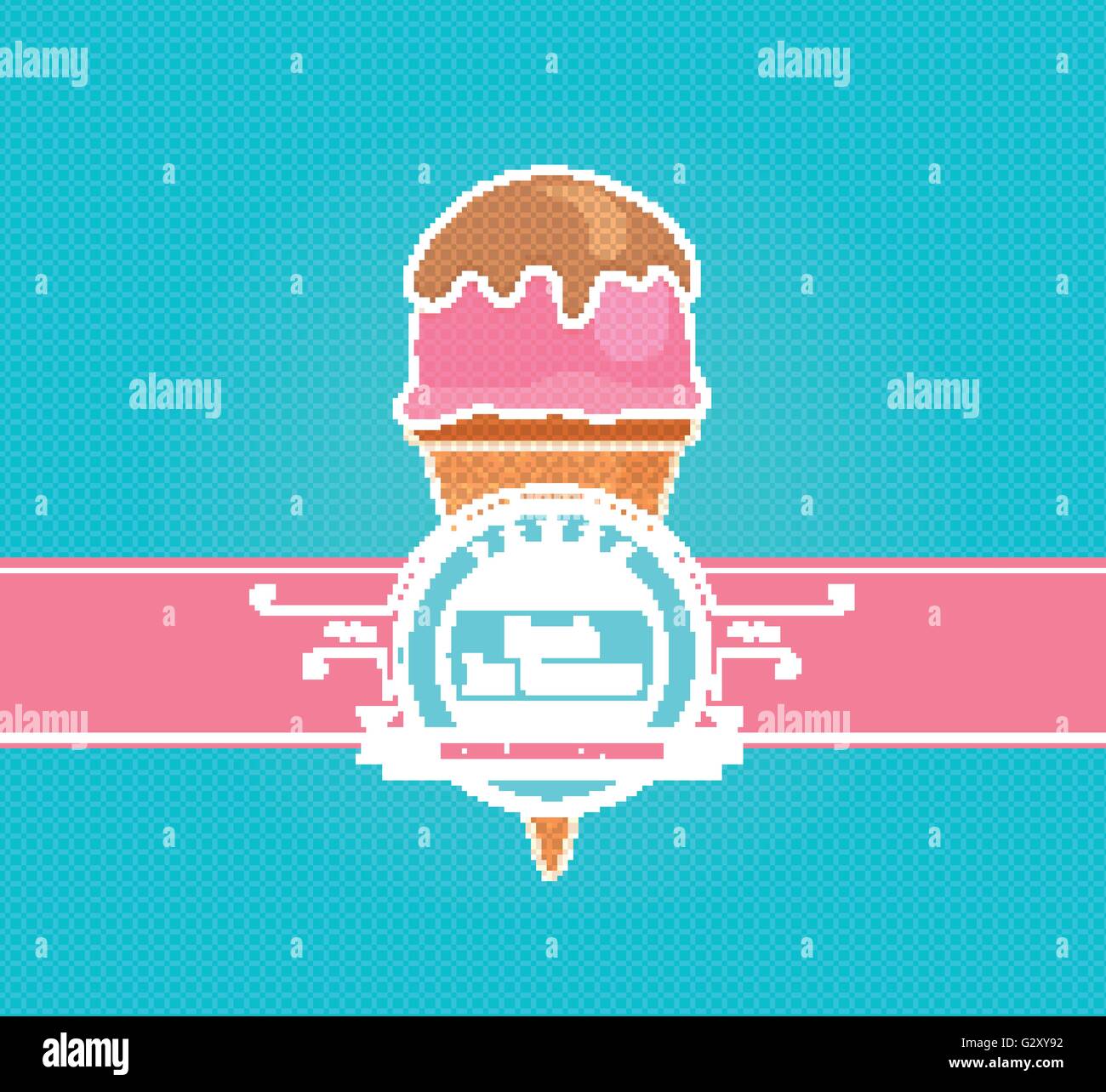 Vintage Ice Cream Poster. Vector illustration Stock Vector Image & Art ...