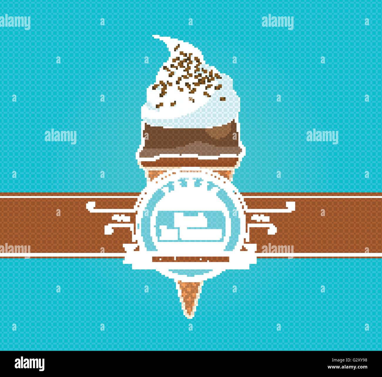 Vintage Ice Cream Poster. Vector illustration Stock Vector Image & Art ...