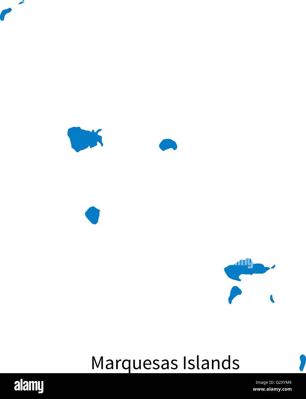 Detailed vector map of Marquesas Islands Stock Vector Image & Art - Alamy