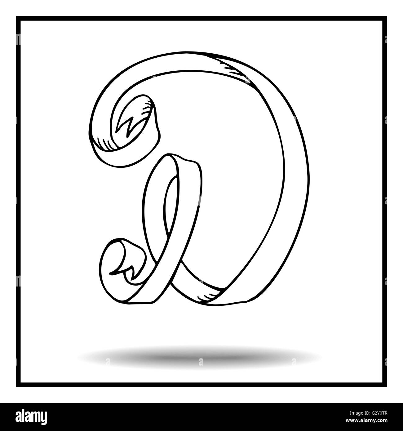 Ribbon sketch alphabet Stock Vector Image & Art - Alamy