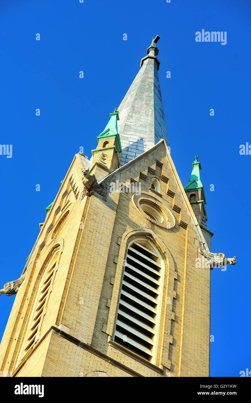 Steeple on the Monastery of the Holy Cross in the Bridgeport ...