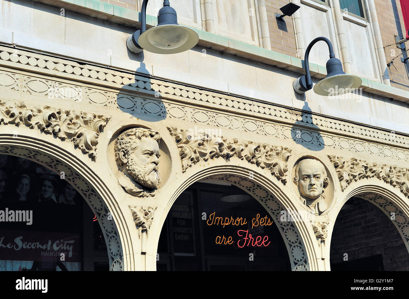 Second City Theater, am improvisational comedy club in Chicago's Old ...
