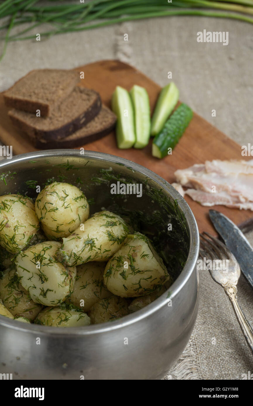 Cooking boiled potatoes dill in hi-res stock photography and images - Alamy