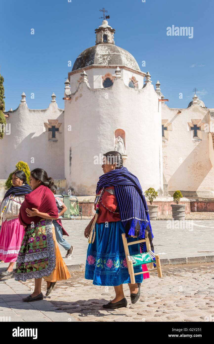 Indigenous pilgrims holds a procession past the Sanctuary of Atotonilco ...